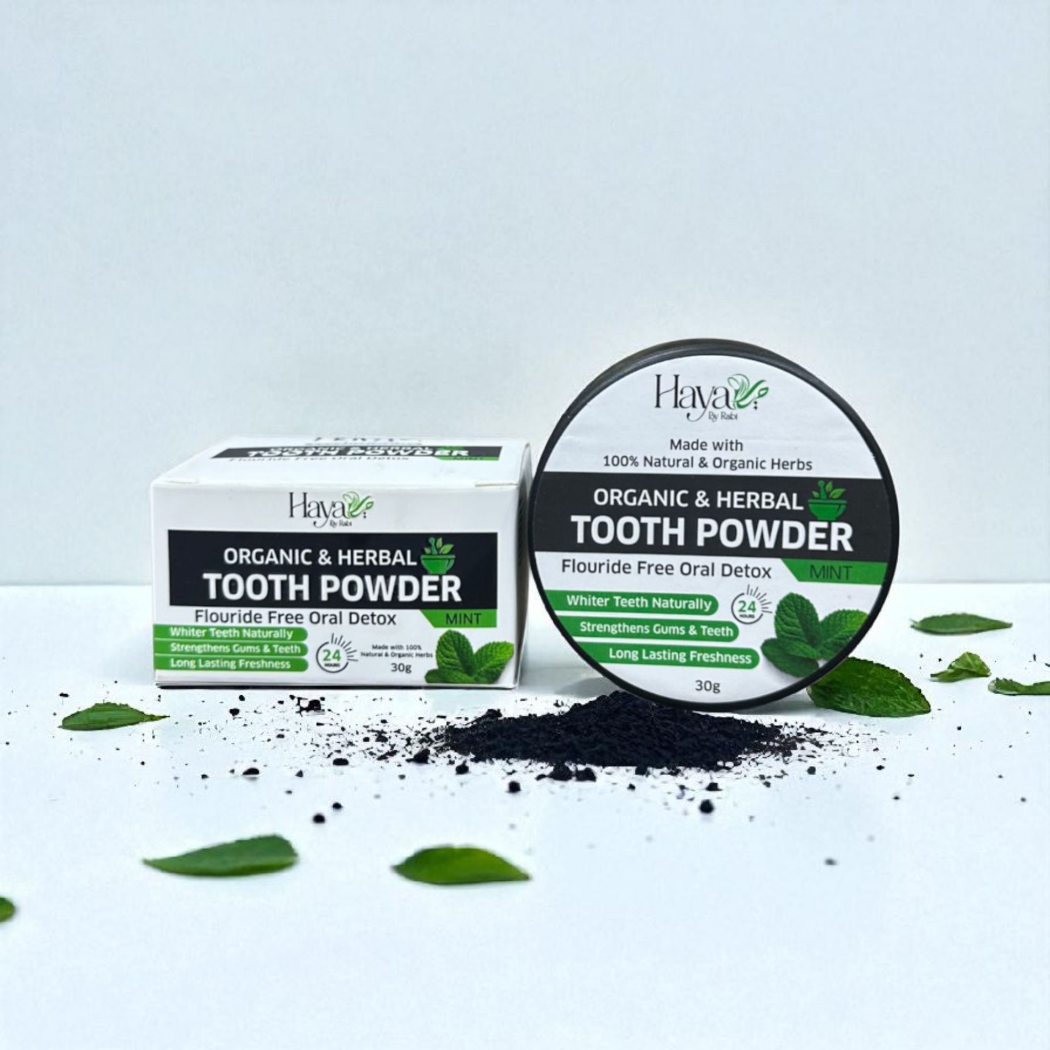 Organic & Herbal Tooth Powder – Haya By Rabi